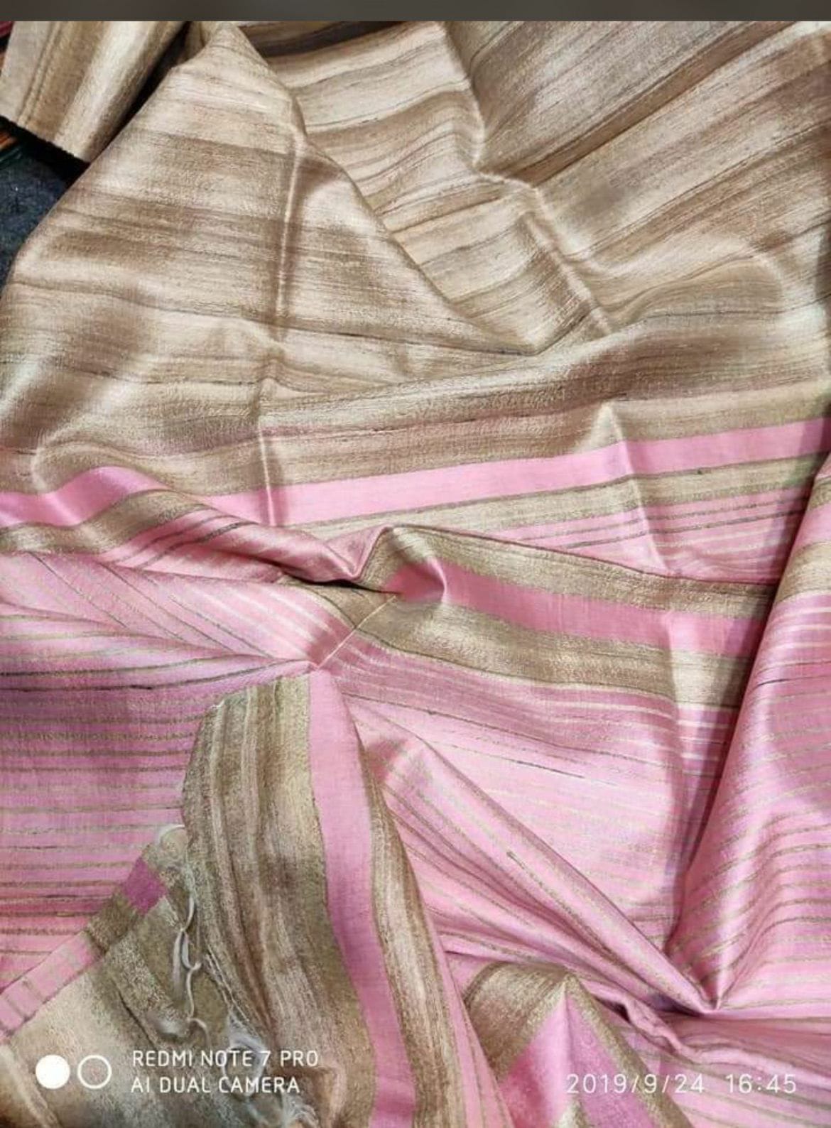 Tussar Ghicha Silk Saree – Fabric of India