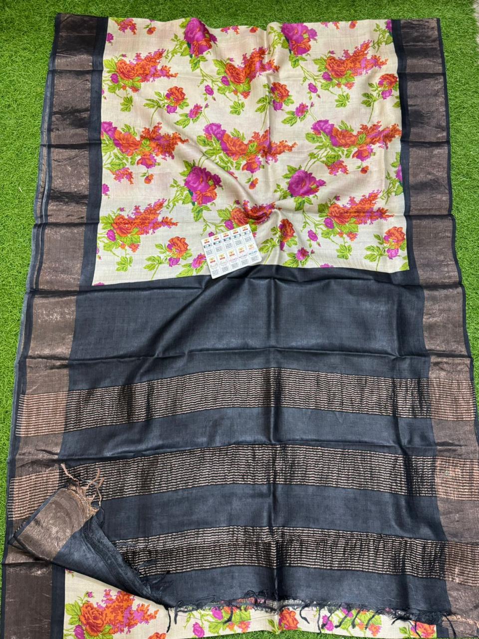 Pure Tussar Silk Saree – Fabric of india